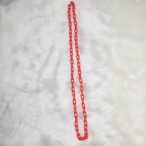 Vintage | Jewelry | Vintage 8s Red Plastic Chain Charm Link Necklace ...